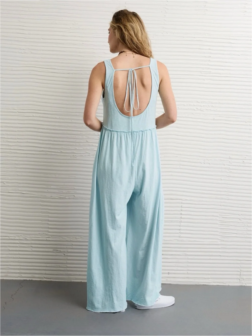 aerie | Pants & Jumpsuits | Nwt Aerie Sunchaser Light Blue Openback ...